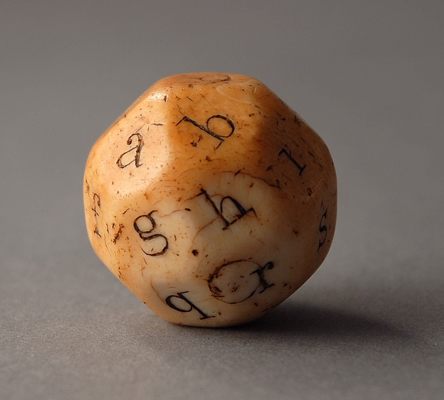 Rare English Ivory 24 Sided Educational Throwing Dice | MasterArt