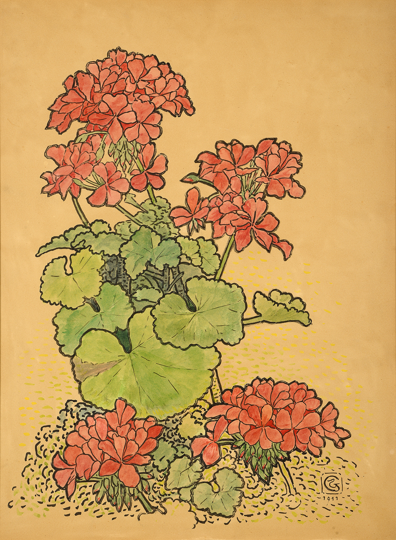 Gisbert COMBAZ - Geraniums | MasterArt